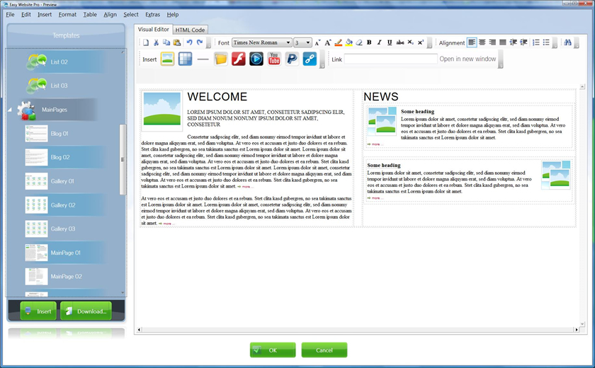 Imágenes de Easy Website Pro Imágenes de Easy Website Pro